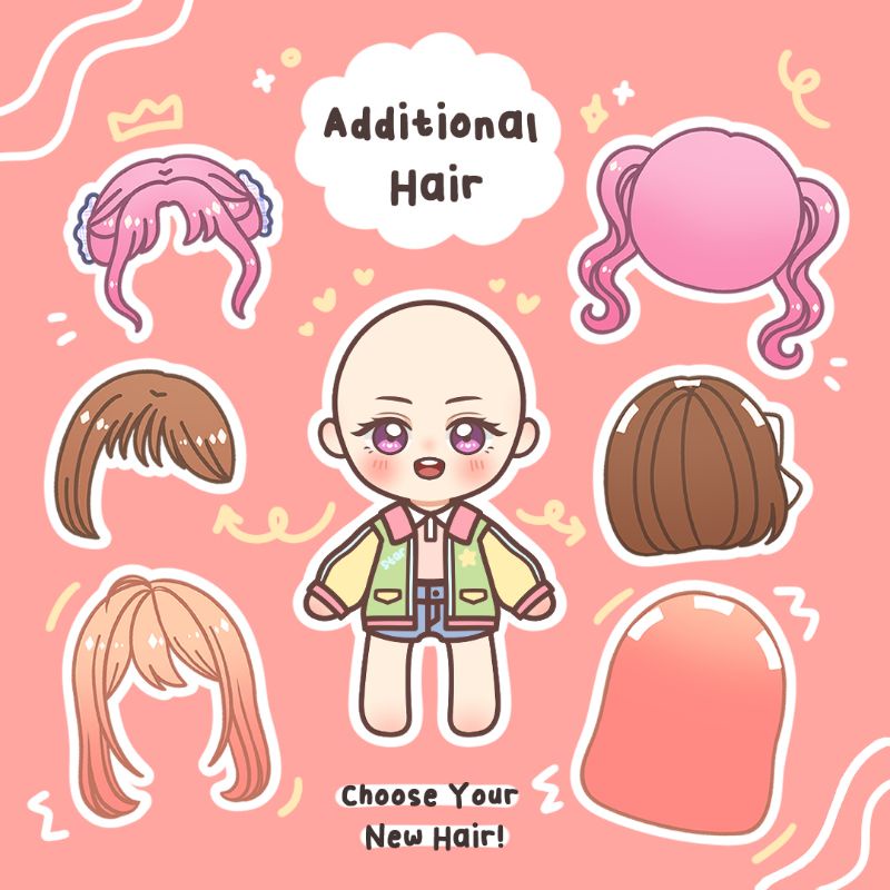 Jual [ Additional Hair ] Rambut tambahan Mainan Jadul Boneka kertas BP ...