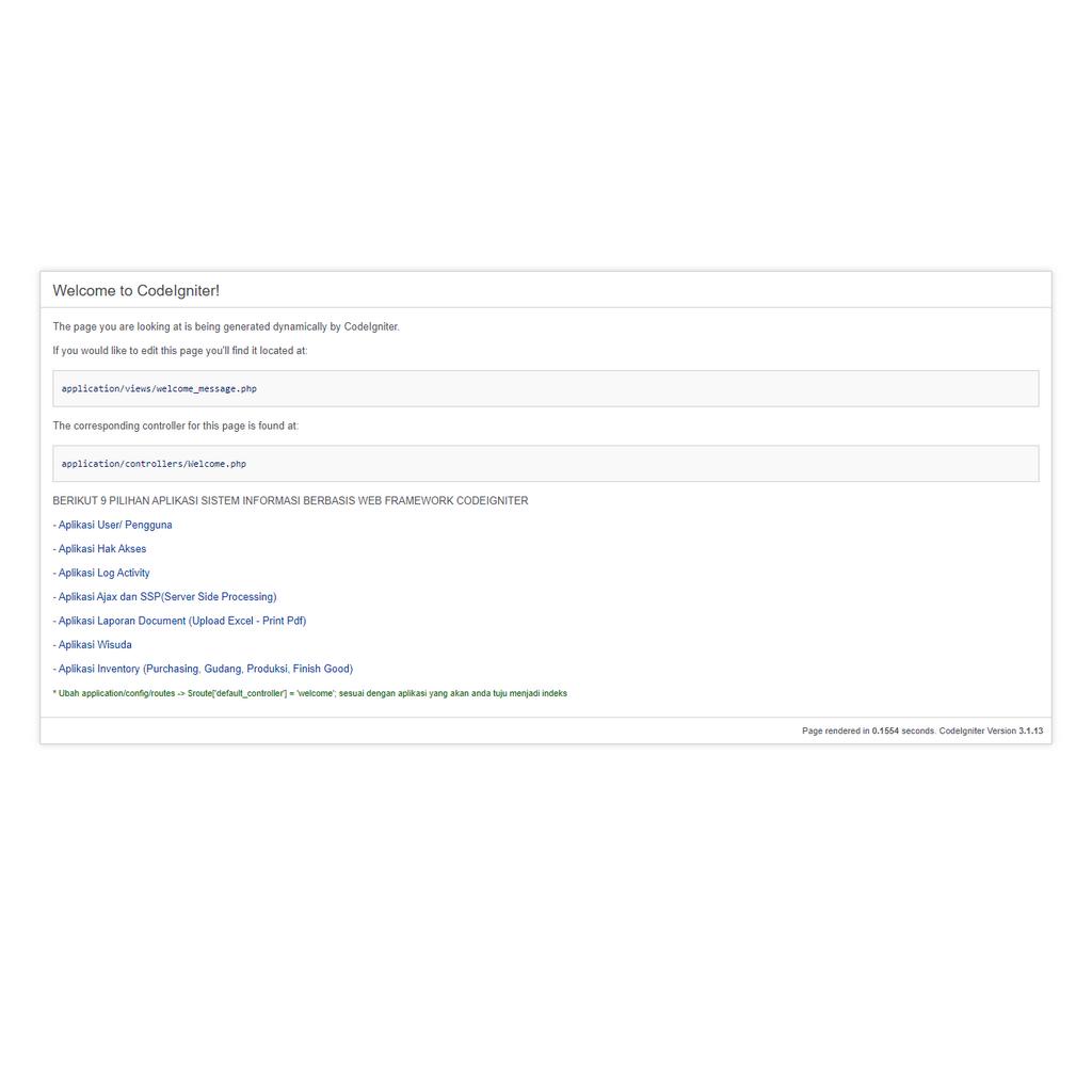 Jual Modul dan Sistem informasi aplikasi Berbasis web full source code framework Codeigniter ...