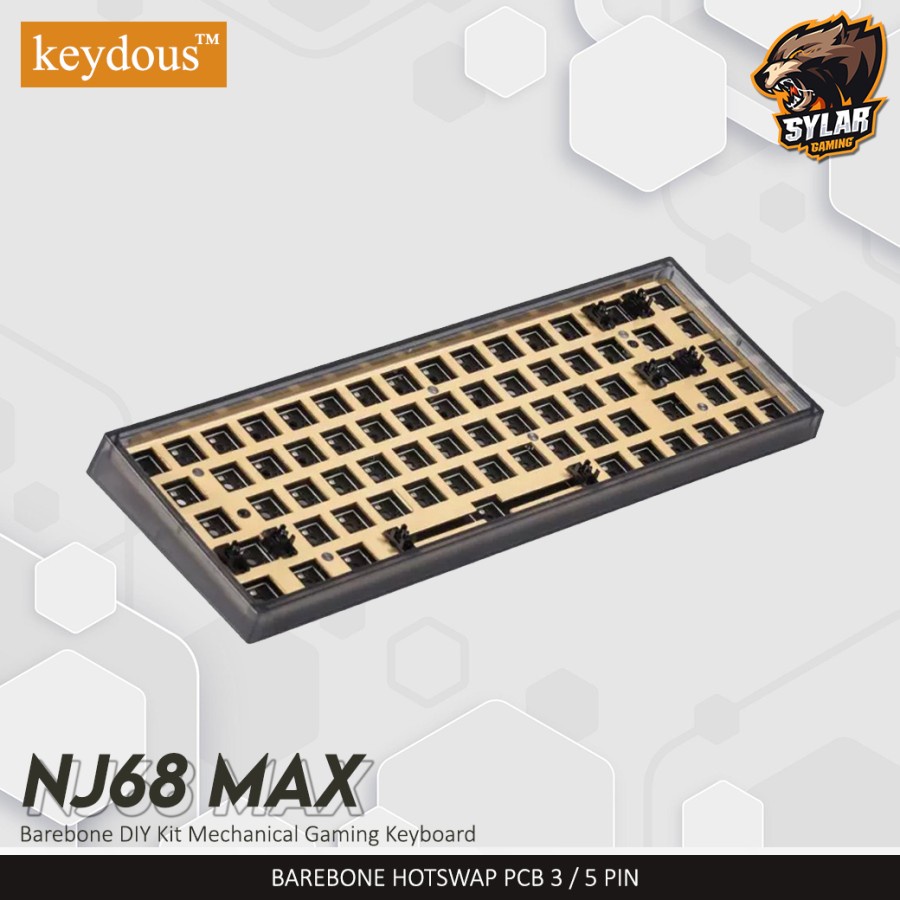 Jual Keydous NJ68 MAX Barebone DIY Kit Mechanical Gaming Keyboard ...