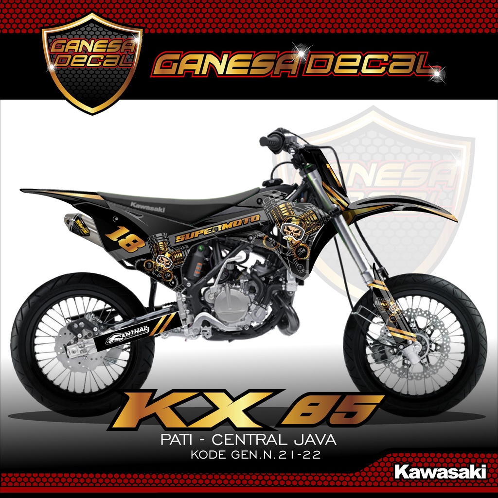 Jual Decal Sticker Motor Cross Kawasaki KX85 Fullbody - Dekal Stiker ...