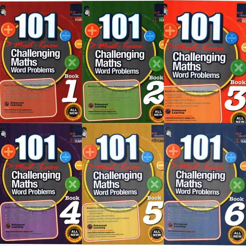 Jual 101 Must Know Challenging Maths Word Problems Primary 1-6 with ...