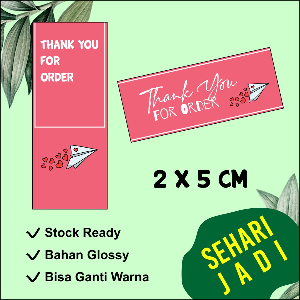 Jual Stiker Thank you Stiker terimakasih label thank you - ukuran kecil ...