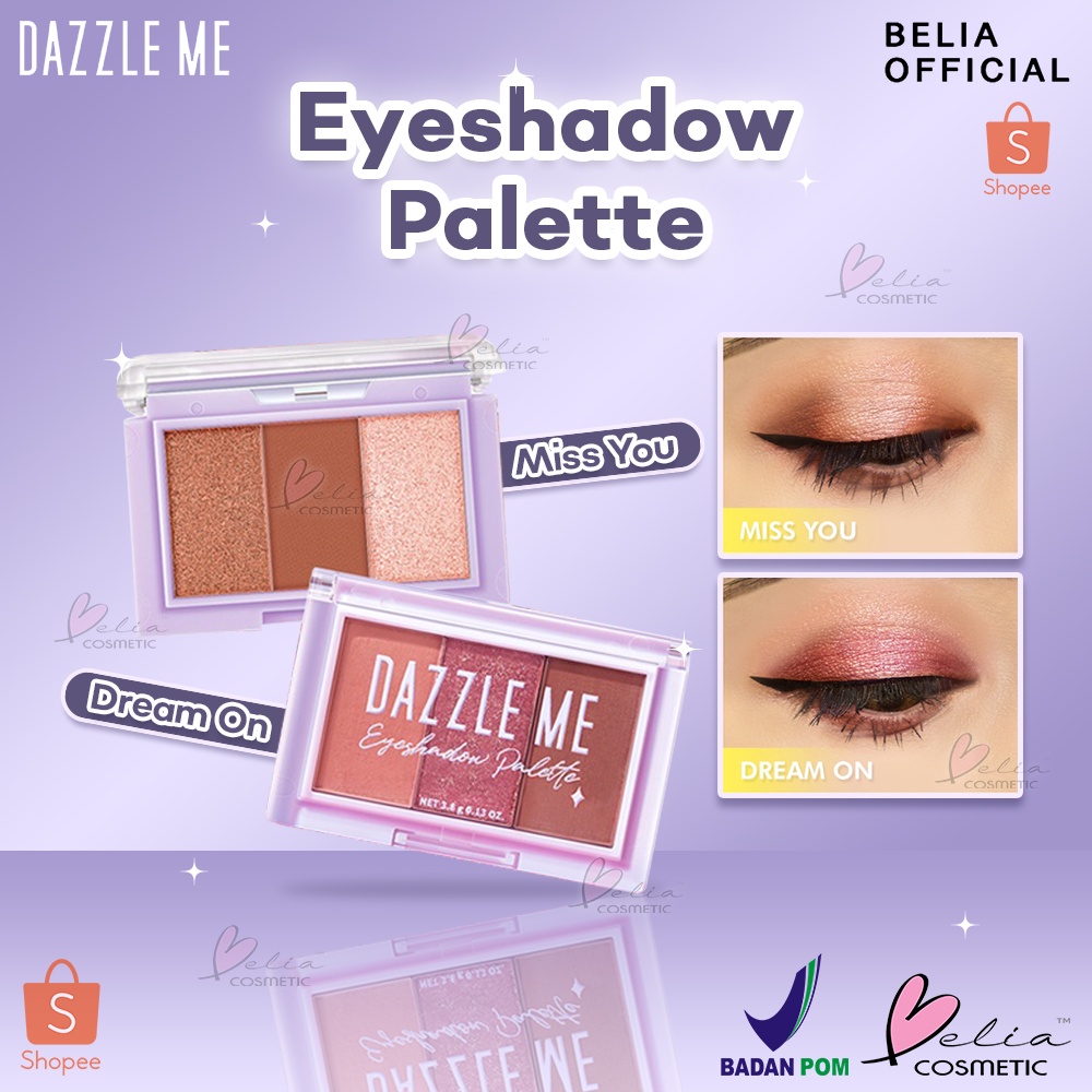 Jual BELIA DAZZLE ME Cutie Pie Eyeshadow Palette 3 Colors | Eye Shadow | Riasan Mata | BPOM ...