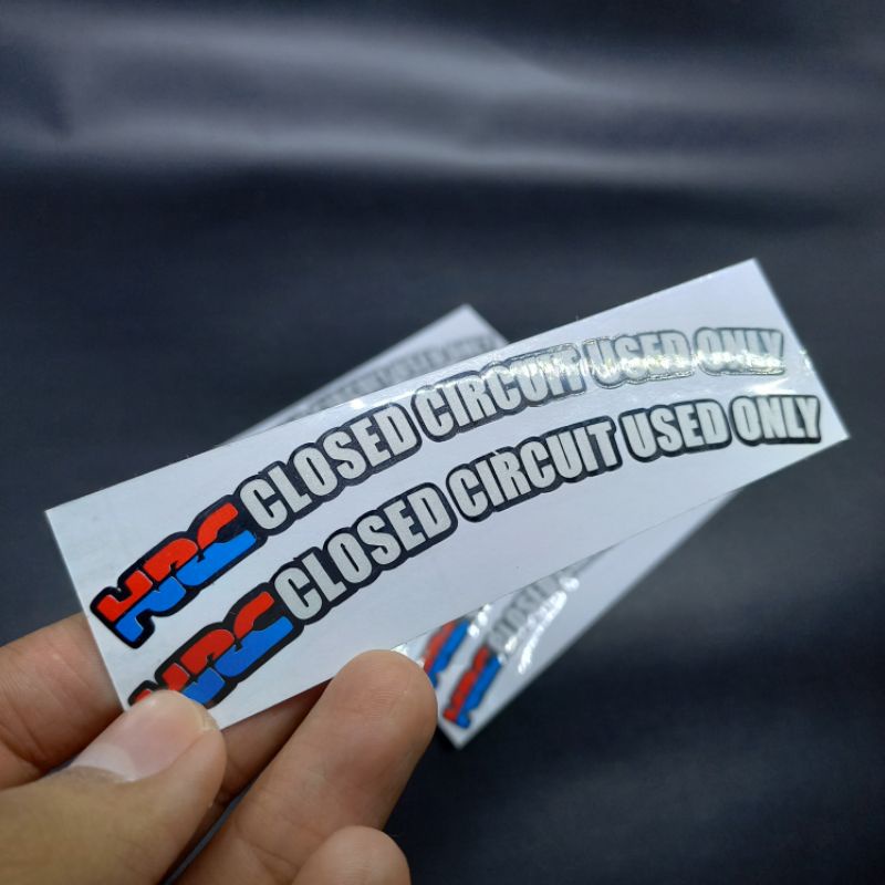 Jual stiker velg Honda HRC closed circuit used only 4pcs | Shopee Indonesia