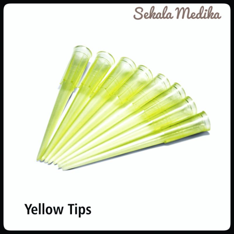 Jual Yellow Tip Micropipet Tips Kuning (10 - 100 Microliter) Isi 1000 ...
