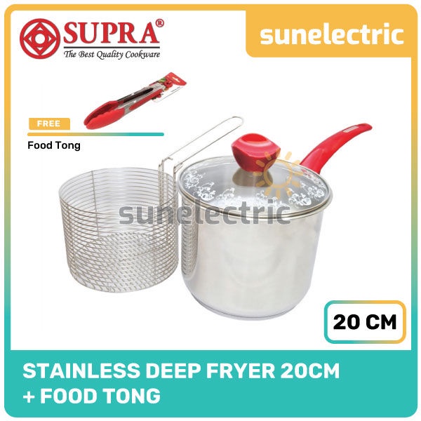 Jual Supra Deep Fryer 20 cm Stainless Steel Anti Karat Panci Wajan ...