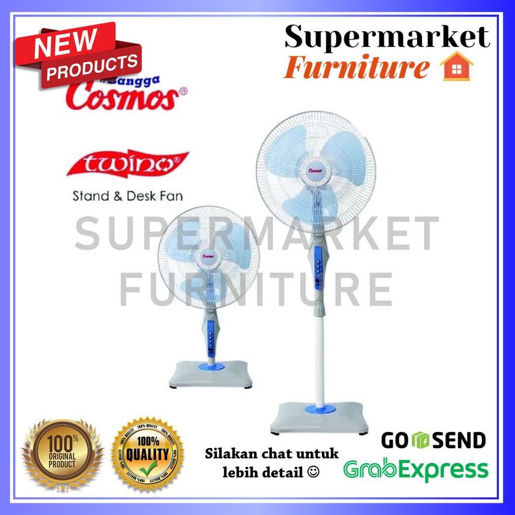 Jual Kipas Angin COSMOS 16SNQ / 16 SNQ 2 in 1 16 Inch Stand Fan Desk ...