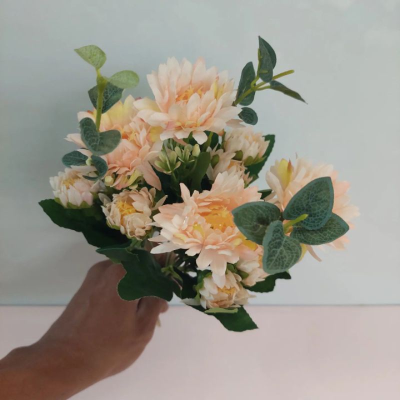 Jual Bunga Artificial Carnetion daun dolar / Bunga Hiasan Tangkai ...