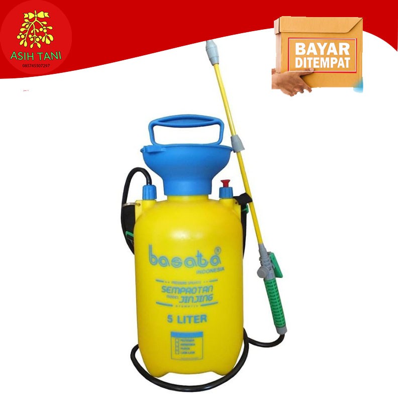Jual Tangki Semprot Pressure Sprayer Semprotan Gendong Basata 5 Liter ...