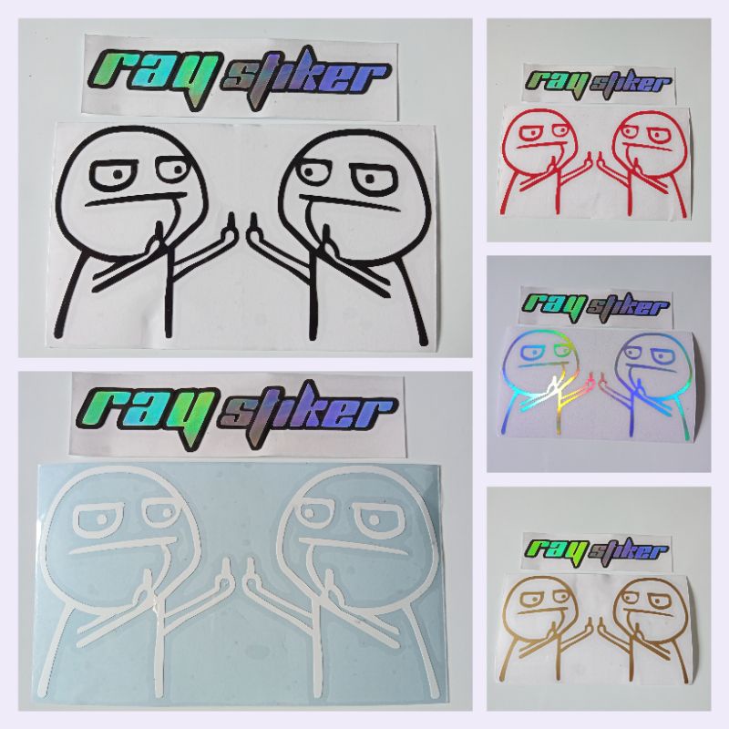 Jual STIKER CUTTING MIDDLE FINGER SEPASANG MEME FUCEK | Shopee Indonesia