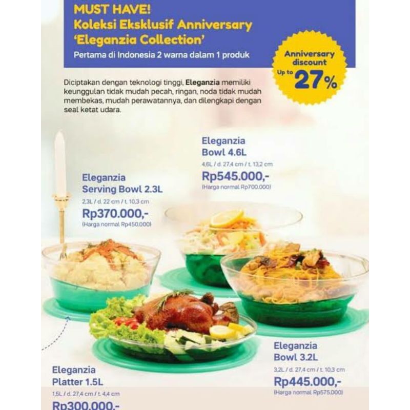 Jual Tware Eleganzia Serving Platter 1,5L (1 pc) | Shopee Indonesia