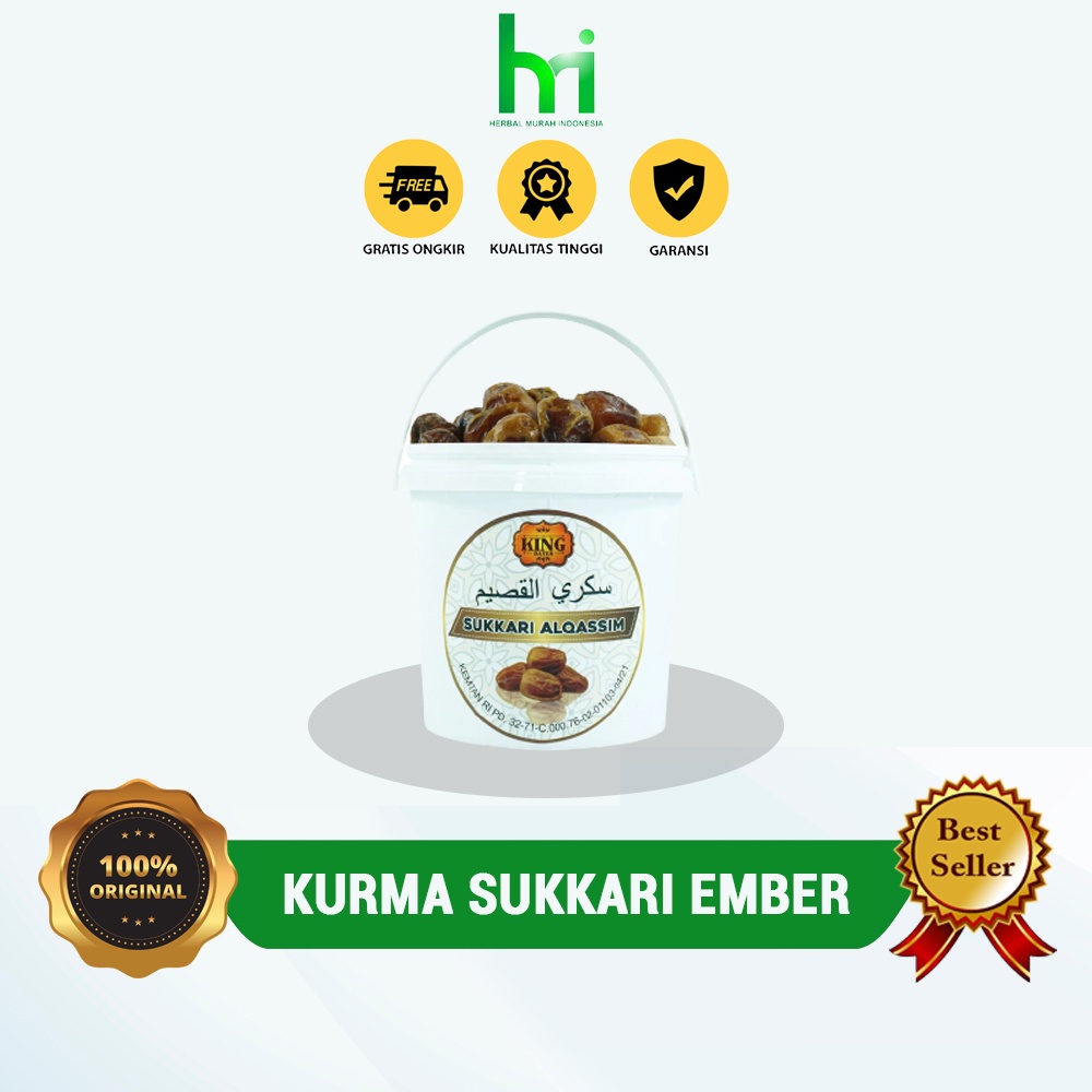 Jual Kurma Sukkari Ember Al-Qossim 800gr - Kurma Sukari Ember Premium ...