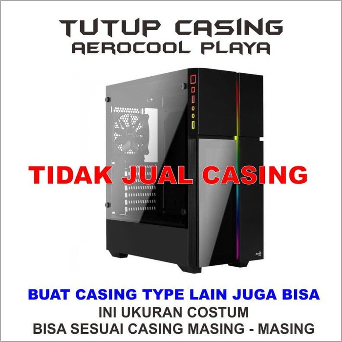 Jual side panel casing pc aerocool playa tutup casing bening saja ...
