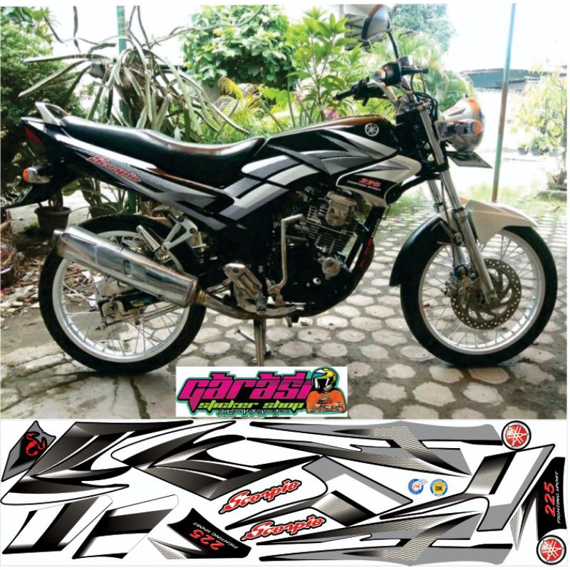 Jual striping steko scorpio kotak hitam silver | Shopee Indonesia