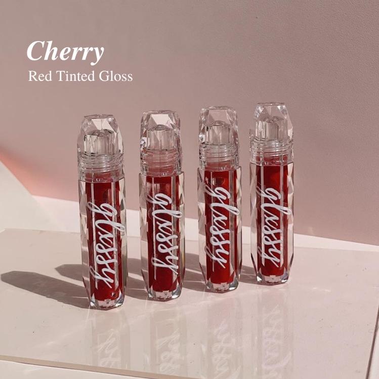 Jual Viral Banget Cherry Red Tinted Lip Gloss by Glxssy | Shopee Indonesia