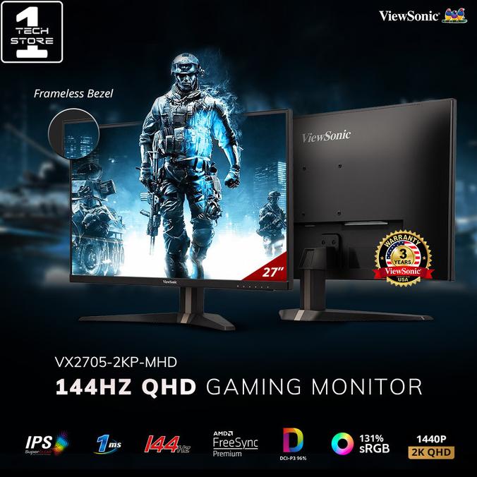 Jual Monitor Gaming 27" ViewSonic VX2705-2KP-MHD |144Hz|1ms|2K QHD|IPS MONITOR LED | Shopee ...