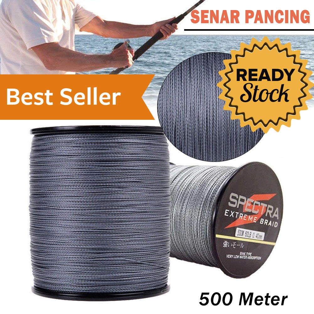 Jual Tali Pancing 500 Meter Senar Benang PE Extreme Braid Braided Fishing Line Super Strong Kuat ...