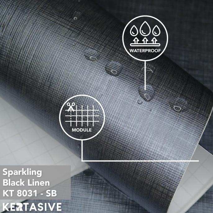 Jual KERTASIVE PVC INTERIOR FILM - SPARKLING BLACK LINEN 122 CM ...