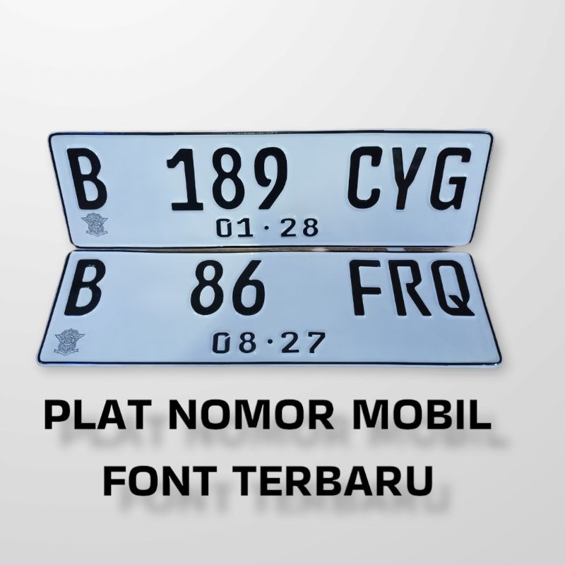 Jual Plat Nomor Mobil Putih Timbul 2pcs Font Terbaru 2024 | Shopee ...