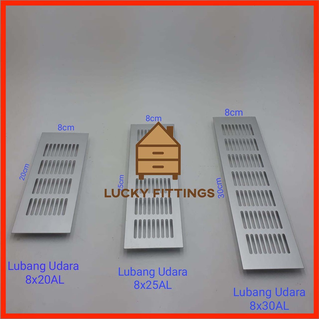 Jual Lubang Udara 8 x 20 cm Saringan Hawa Angin Ventilator ALUMINIUM ...