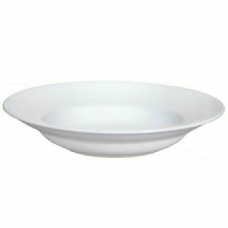 Jual Piring Makan Cekung Porselen 9' (isi 1pcs) POLOS/ Piring Makan ...