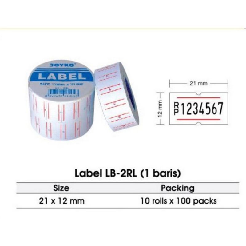 Jual Label Harga/kertas harga Roll/label harga joyko | Shopee Indonesia