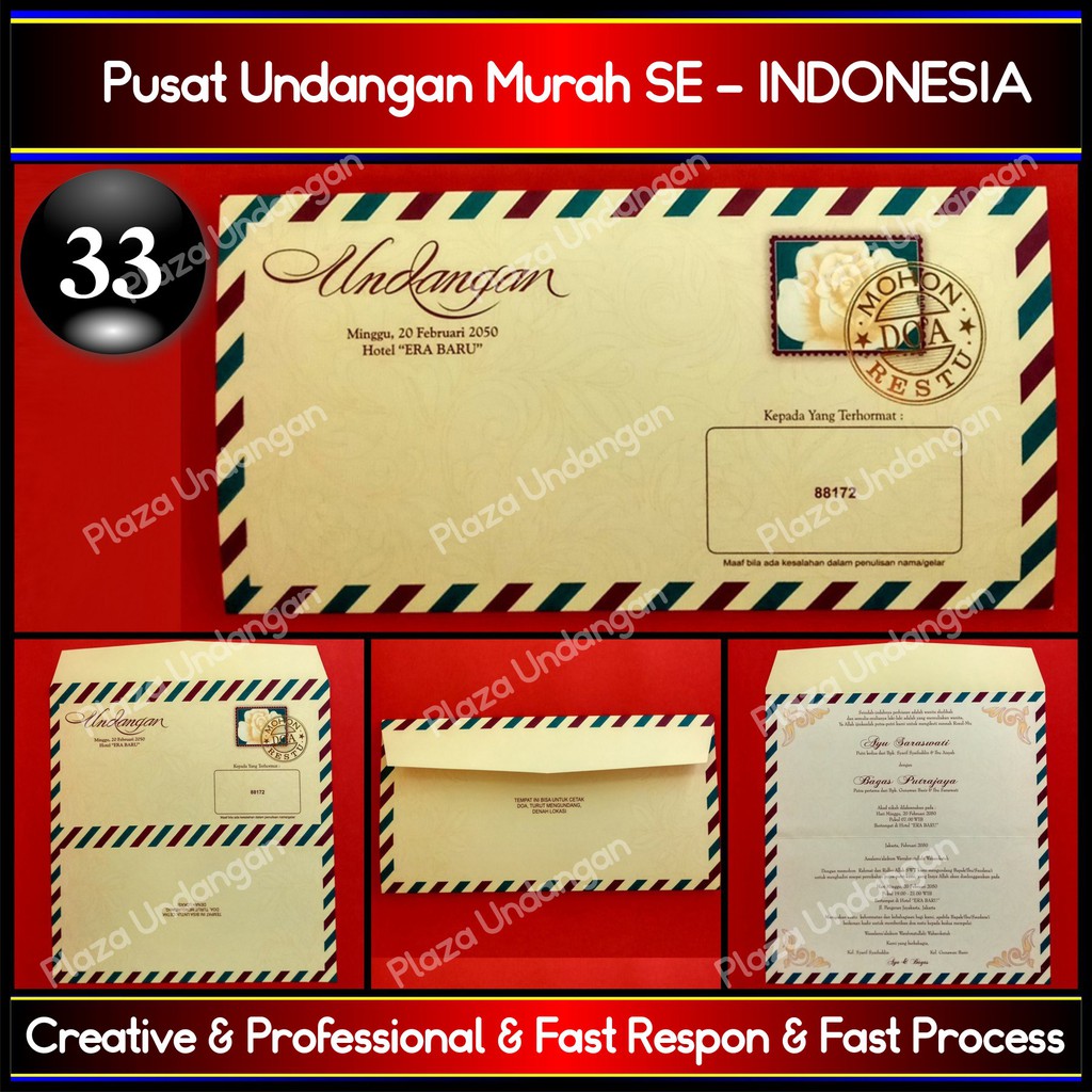 Jual ERBA 88172 / undangan nikah / undangan pernikahan / blanko ...