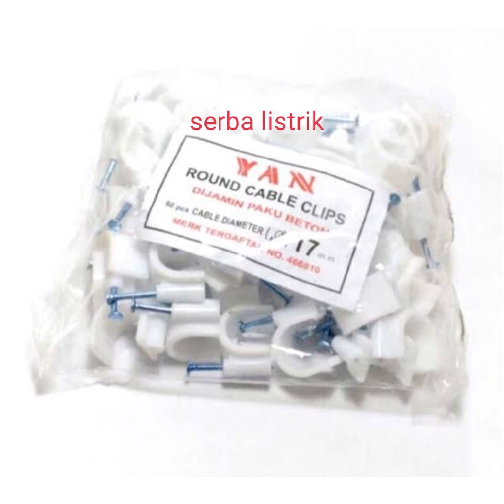 Jual Klem Kabel No 17 Paku Beton Klem Paku Baja Asli | Shopee Indonesia