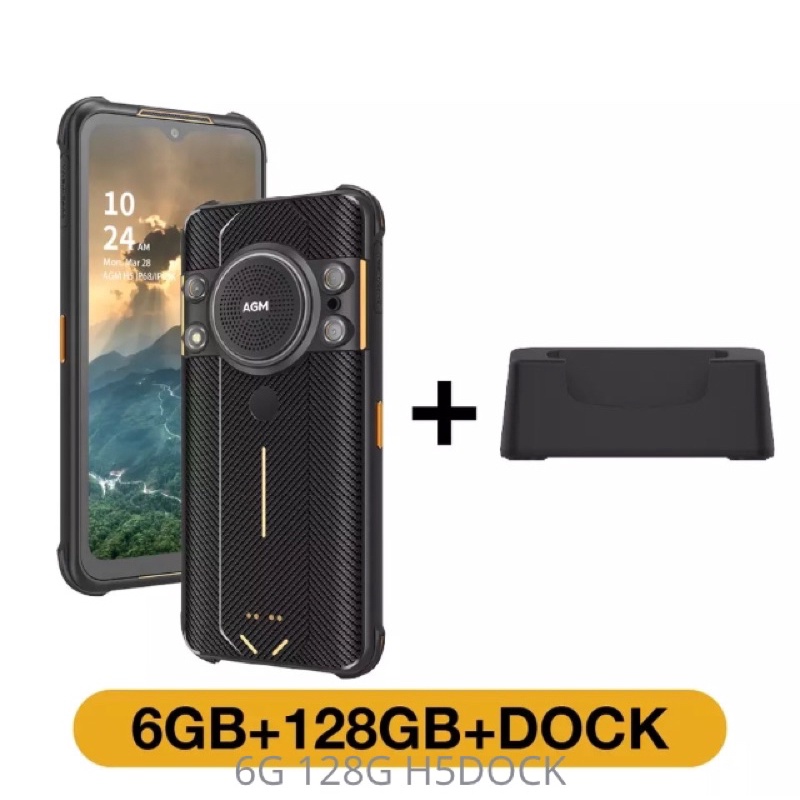 Jual AGM H5 - RAM 4GB/6GB + ROM 64+128GB IP68/69K Android 12 MTK6765 Octa Core 48MP Kamera Night ...