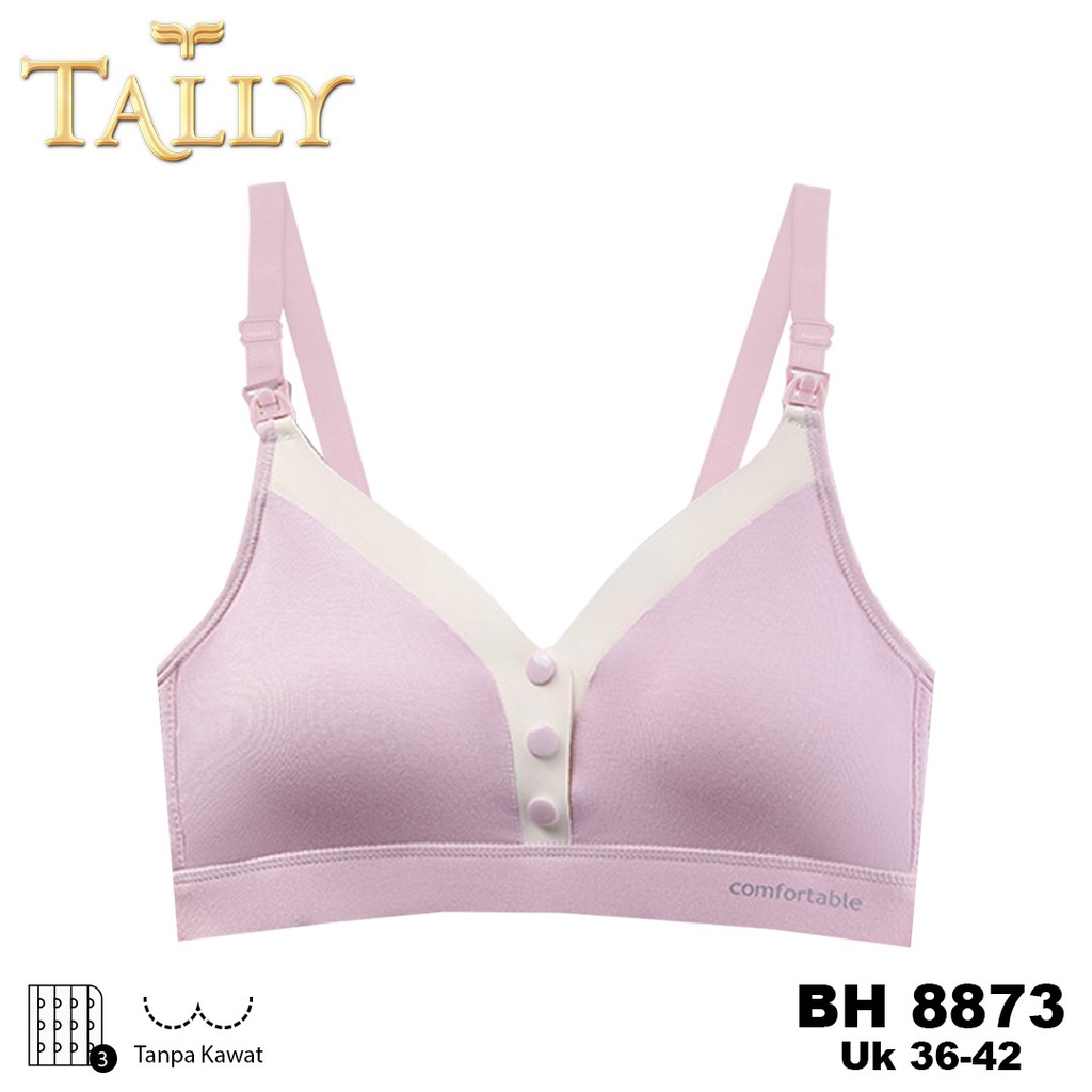 Jual TALLY x Sarwendah 1 Pcs BH 8873 Bra Menyusui Tanpa Kawat Busa Tipis Seamless Cup C Kait 3 ...
