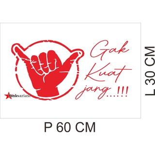 Jual Sticker Tangan oleng Gak kuat Jang/Catting Sticker Buat Kaca Mobil ...