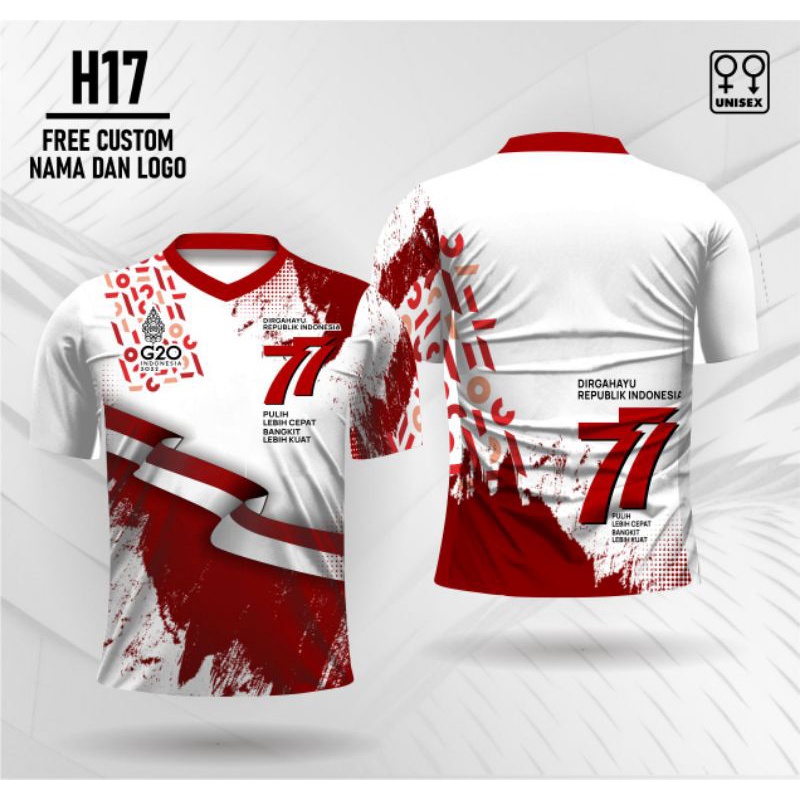 Jual Jersey kemerdekaan Indonesia kaos hut ri 77th baju dirgahayu Indonesia 2022 | Shopee Indonesia