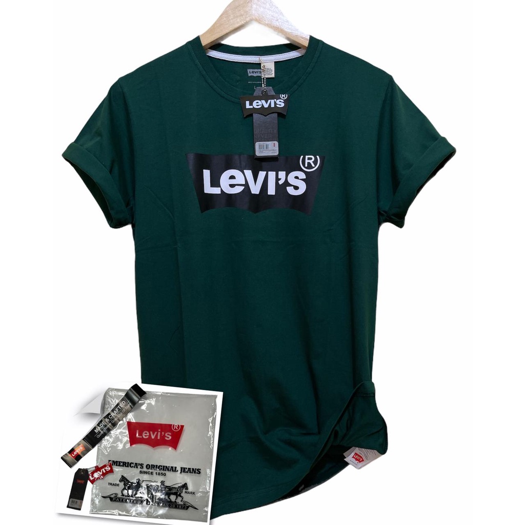 Jual BAJU KAOS PRIA // KAOS LEV*S LOGO // MODEL SABLON LEV*S KATUN 24 ...