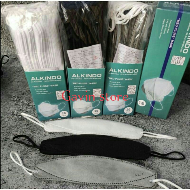 Jual Masker Kf94 4D evo plusmed Alkindo isi 1 box (20 pcs) | Shopee Indonesia