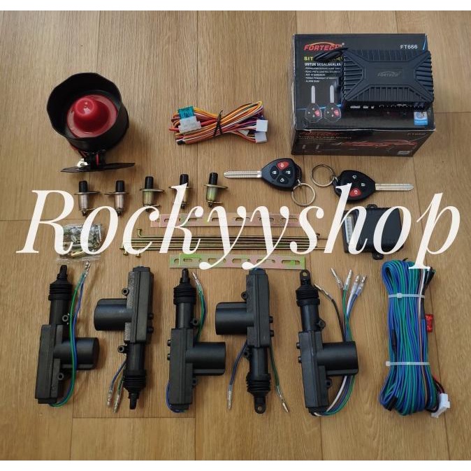 Jual PAKET ALARM MOBIL 5 PINTU REMOTE MODEL KUNCI CENTRAL LOCK DAN ...