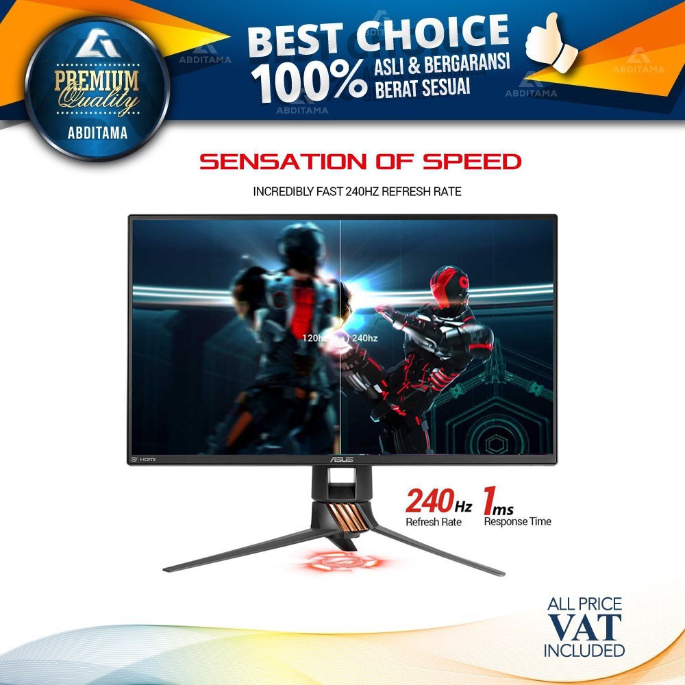 Jual Monitor LED Gaming Asus ROG Swift PG258 PG258Q 25" 1920x1080 240Hz 1ms HDMI DP G-sync ...