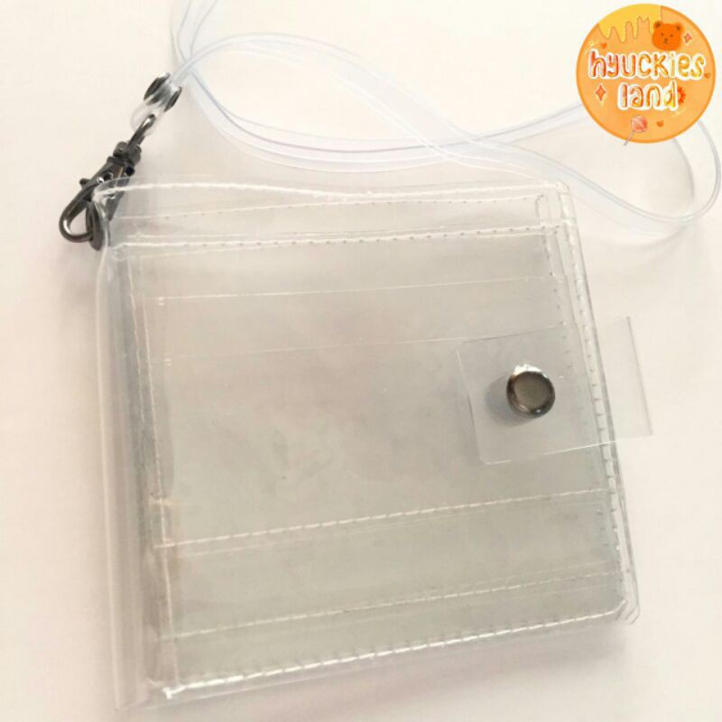Jual kpop transparent jelly wallet PVC — dompet lipat transparan ...