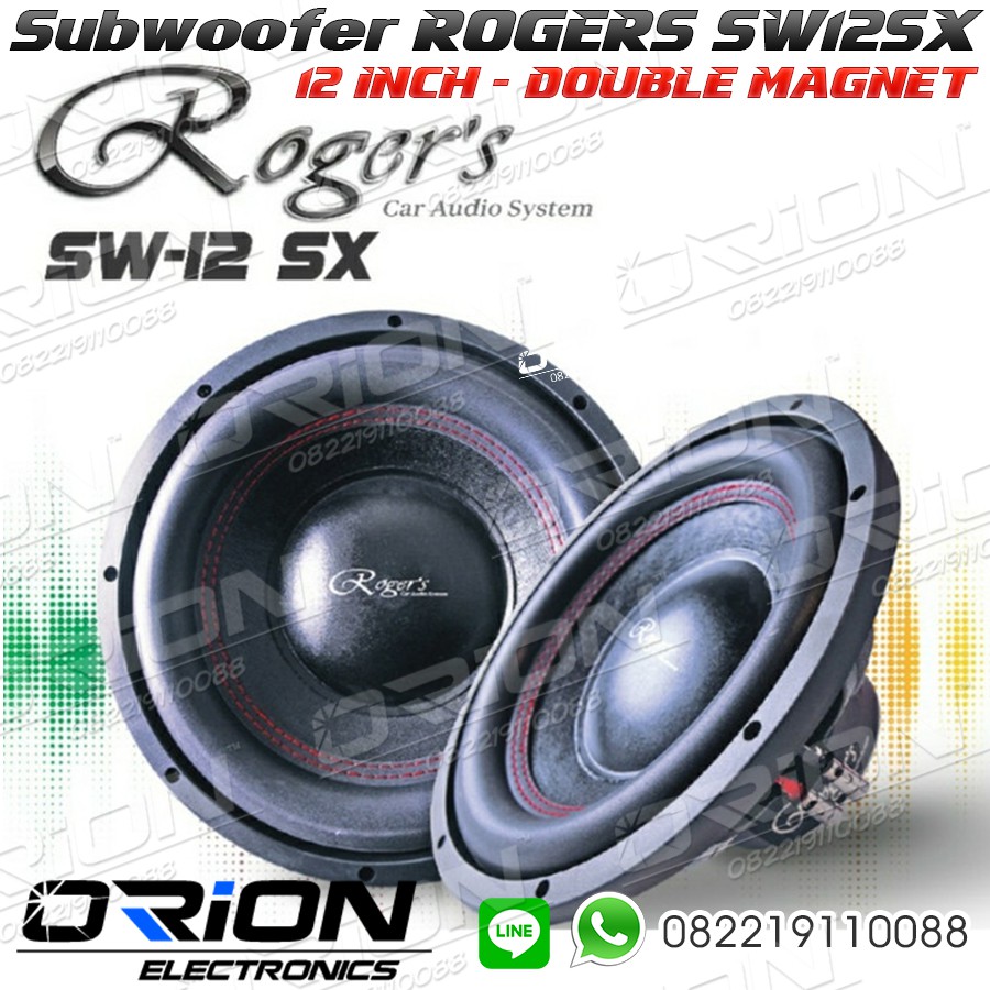 Jual Subwoofer Double Dobel Dual Magnet ROGERS SW12SX Subwoofer 12 inch | Shopee Indonesia