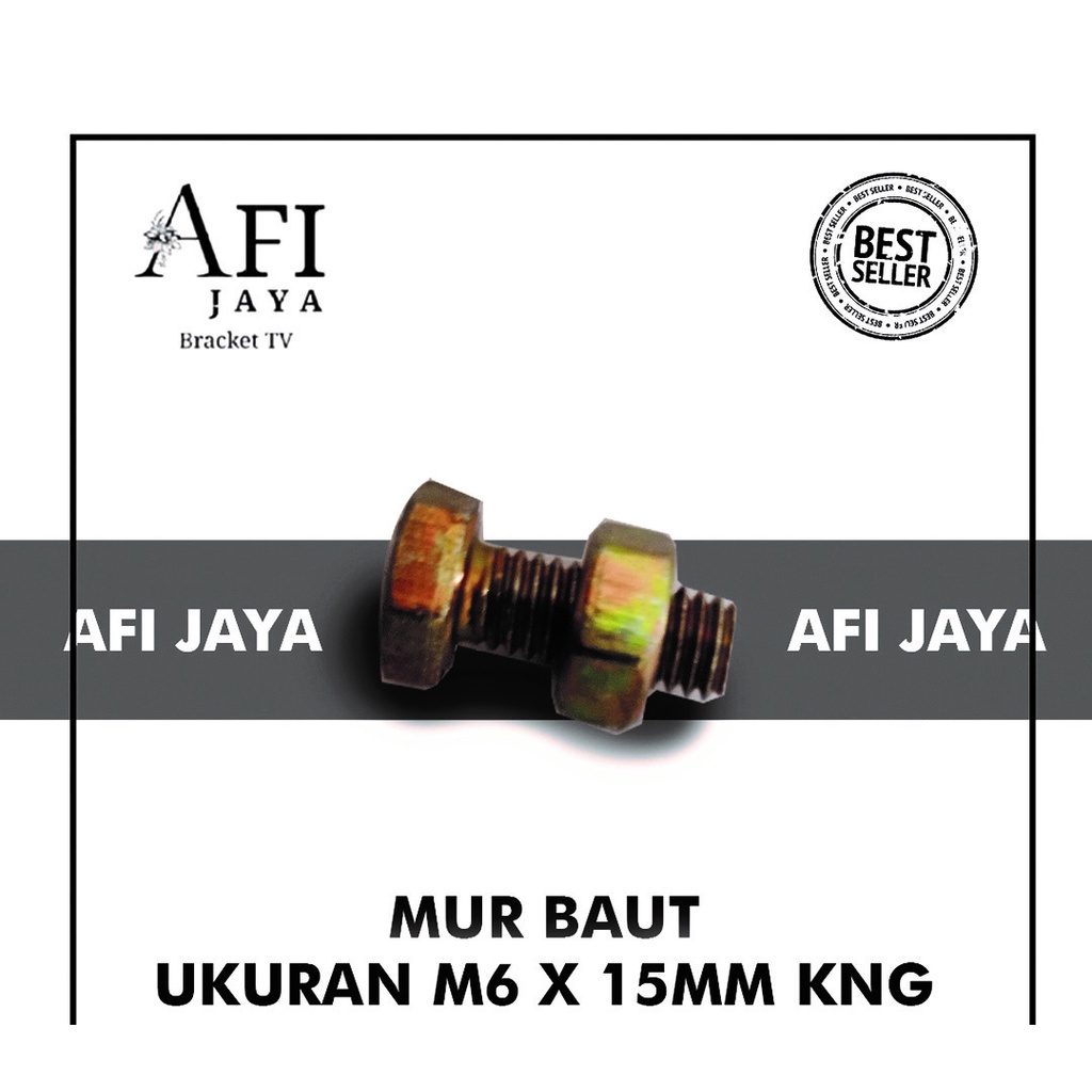 Jual MUR BAUT UKURAN M6 X 15 MM KNG MURAH (HARGA PER PCS) | Shopee Indonesia