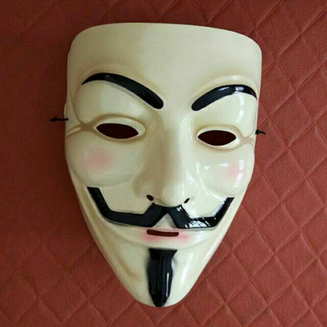 Jual Topeng halloween anonymous vendetta thermo guy fawkes grade ori ...