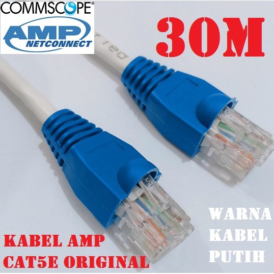 Jual Kabel LAN Cat5 30M UTP AMP Commscope Original Siap Pakai 30 Meter | Shopee Indonesia