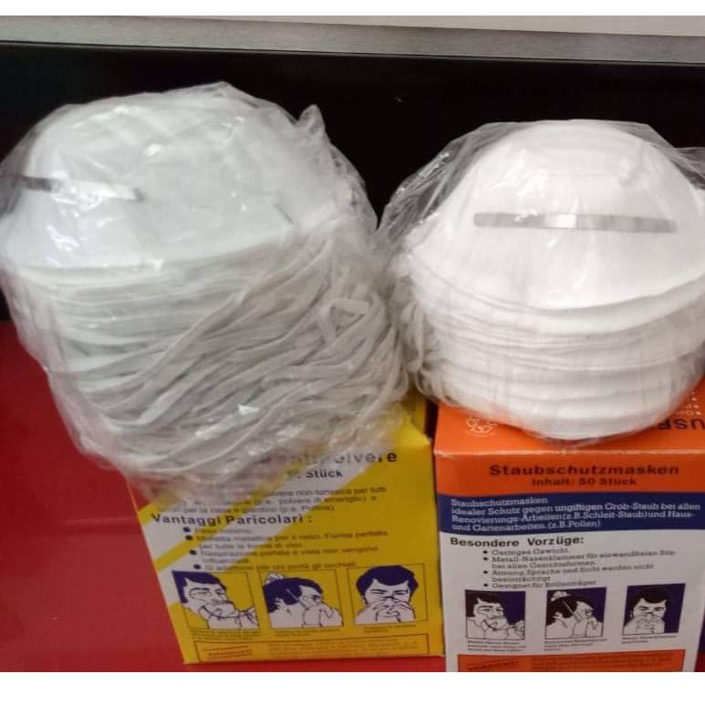 Jual Dust Mask - MASKER MULUT / HIDUNG DEBU (1 BOX ISI 50PCS) | Shopee ...