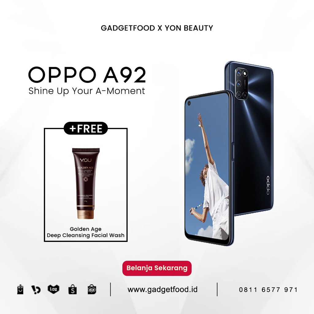 Jual HP OPPO A92 RAM 6GB DAN 8GB/128GB ORIGINAL GARANSI RESMI ...
