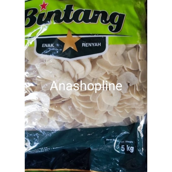 Jual Kerupuk Udang cap Bintang bentuk Mente / krupuk / kripik / keripik ...