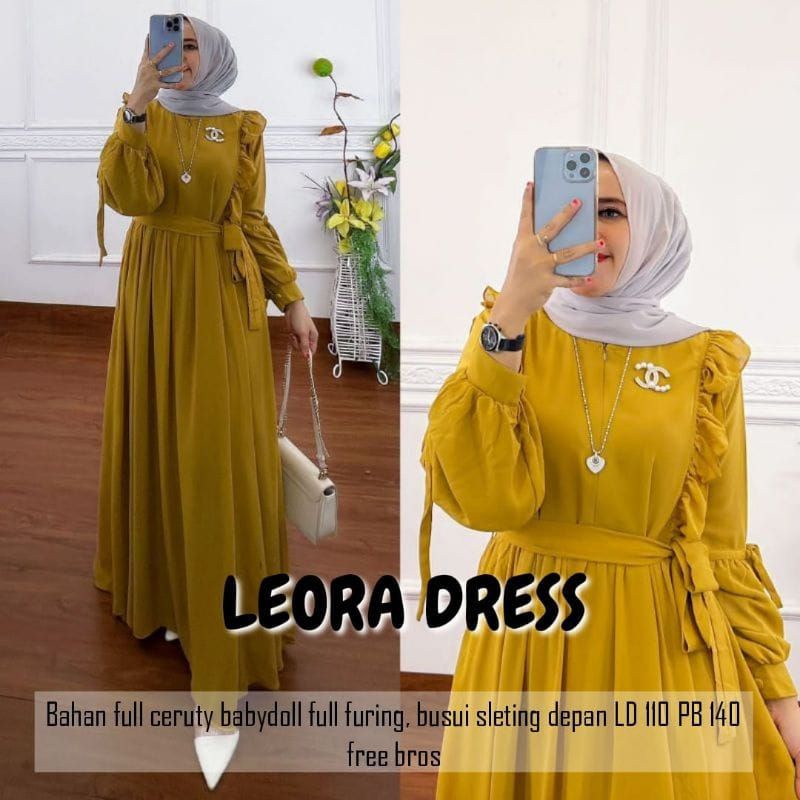 Jual LEORA DRESS REAL PICT [RECOMMENDED] | Shopee Indonesia