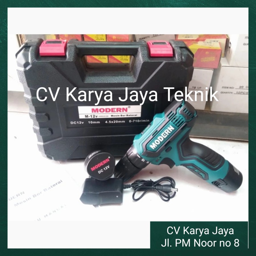 Jual Bor Cas Modern M-12V / Bor Baterai 12 Volt 10 mm | Shopee Indonesia