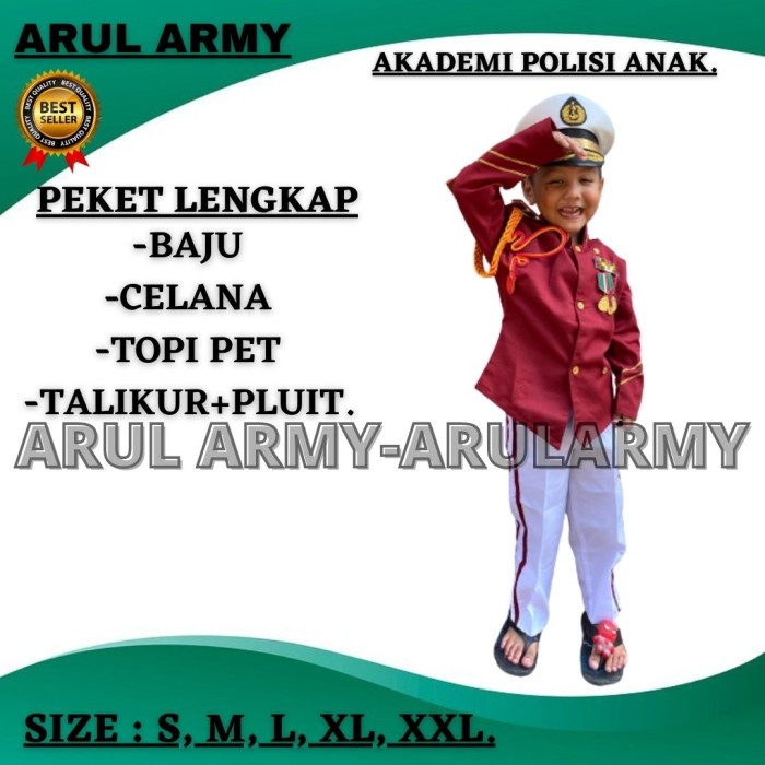 Jual [RESTOCK] Baju seragam akademi polisi anak akpol pocil kostum ...