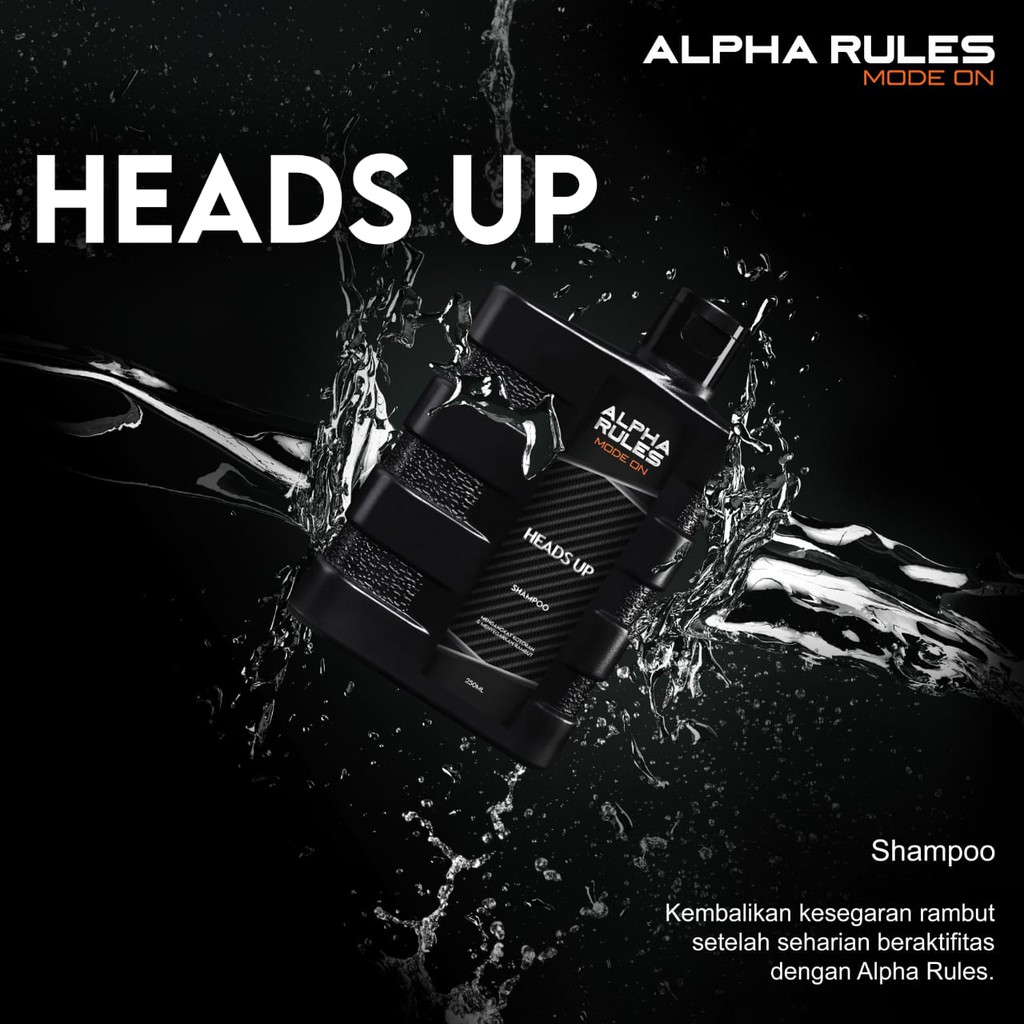 Jual Alpha Rules Heads Up Shampoo | Shopee Indonesia