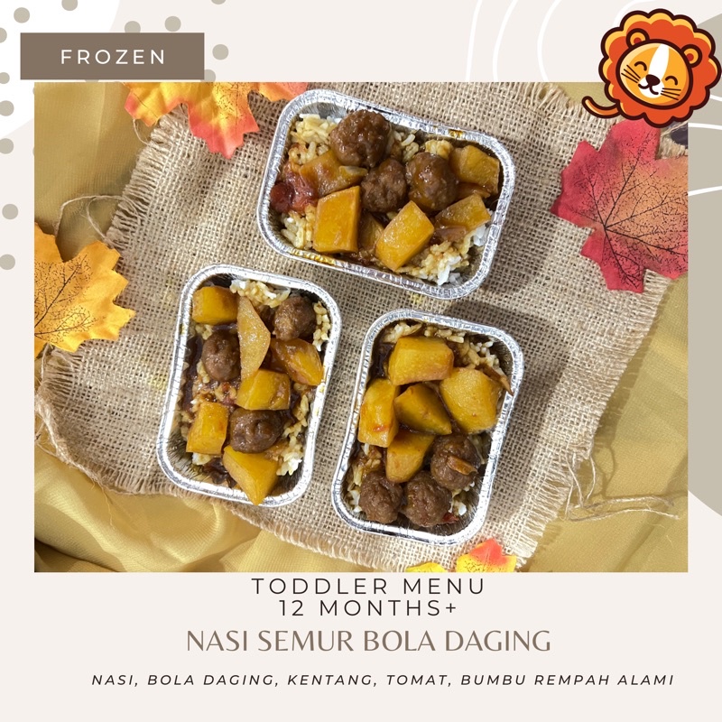 Jual NASI SEMUR BOLA BOLA DAGING TODDLER MENU MPASI FROZEN | Shopee ...