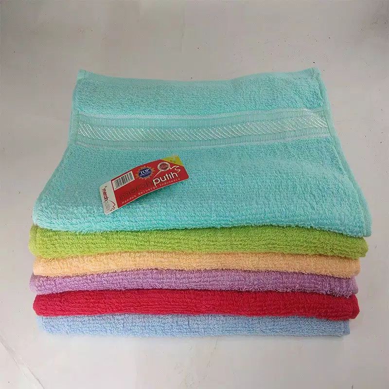 Jual Handuk Muka Merah Putih Polos (UK 30 X 70) | Shopee Indonesia